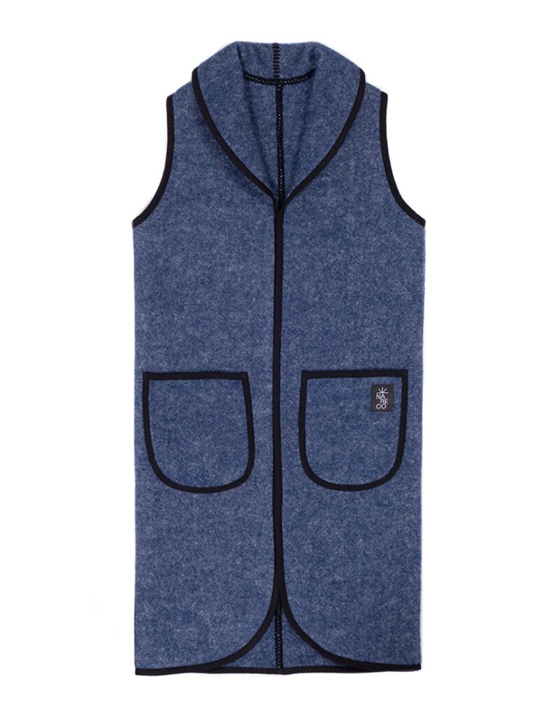 Long Wool Vest | Upcycled Design